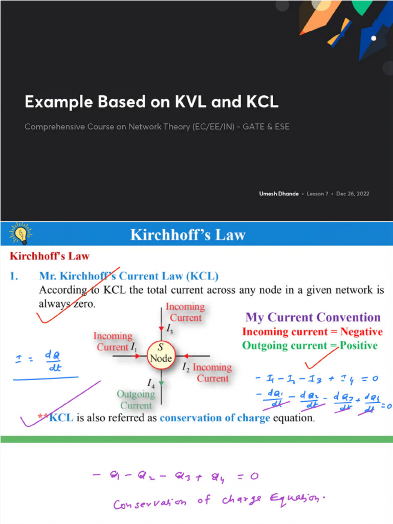 Example Based On KVL and KCL With Anno | PDF