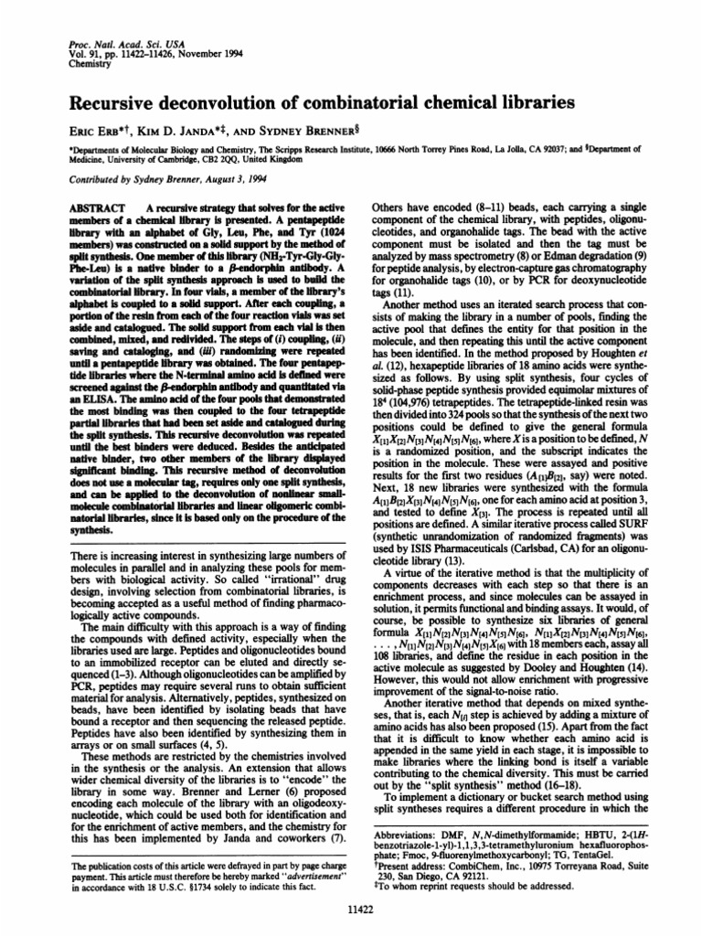 Recursive Deconvolution Pdf Amino Acid Physical Sciences 