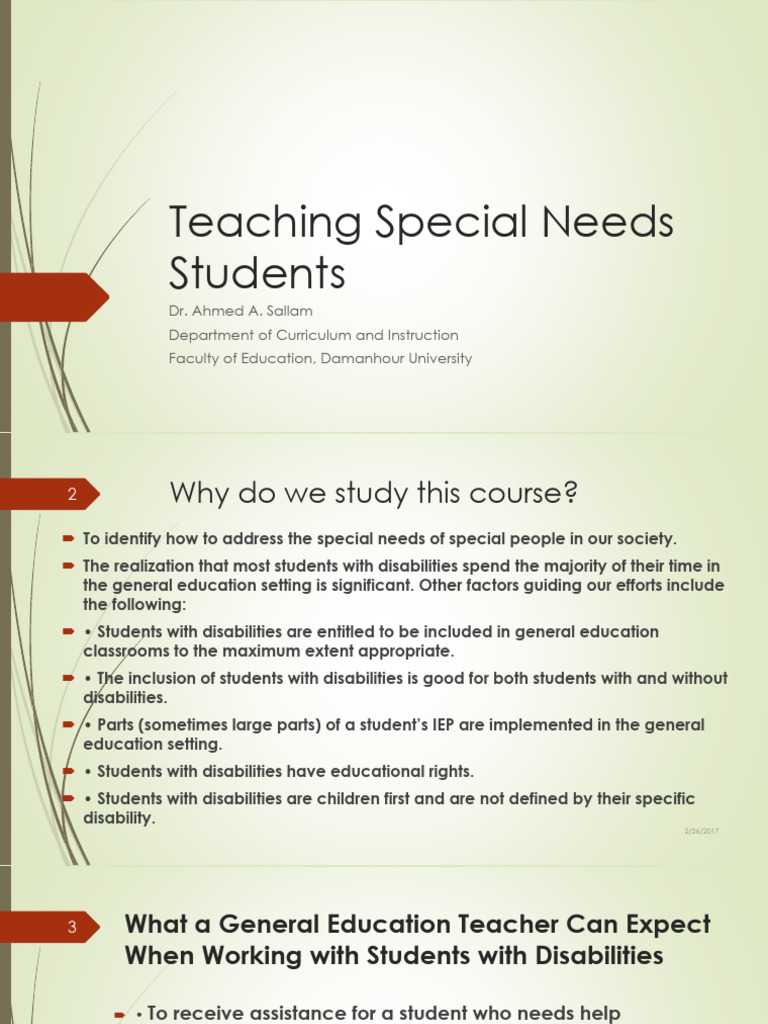 1 Teaching Special Needs Students | PDF | Individualized Education ...