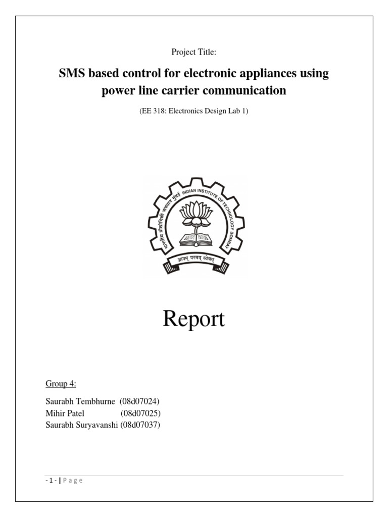 SMS Control for Home Appliances via PLC | PDF | Modulation | Bluetooth