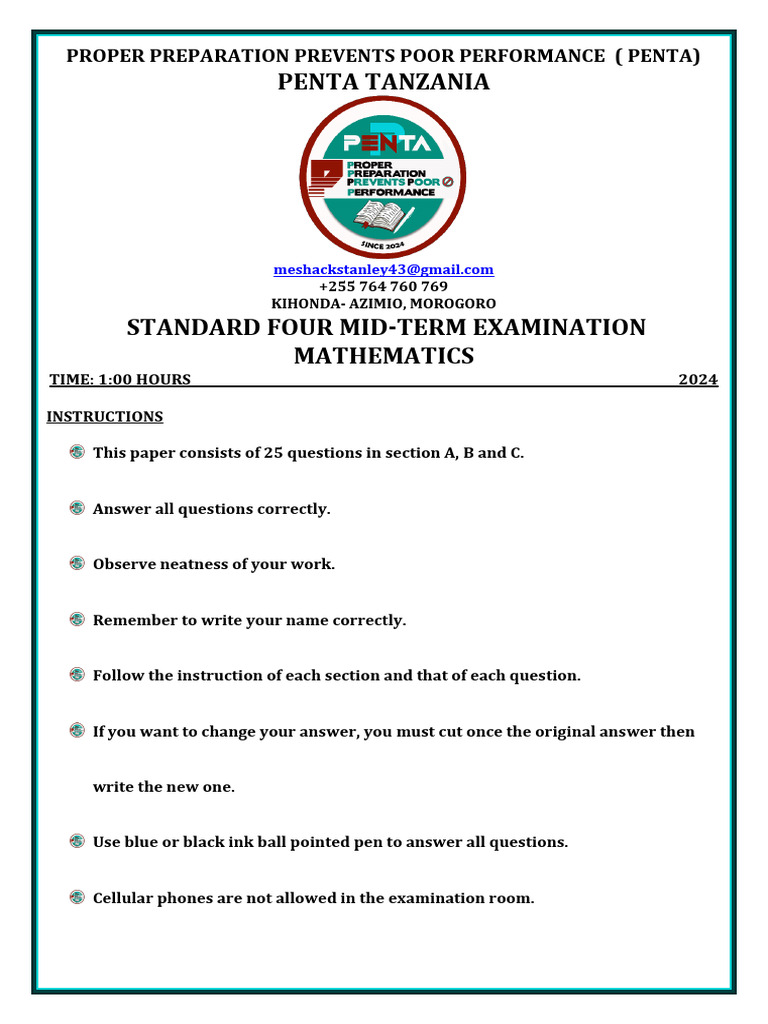 PENTA MATH | PDF | Numbers | Mathematics