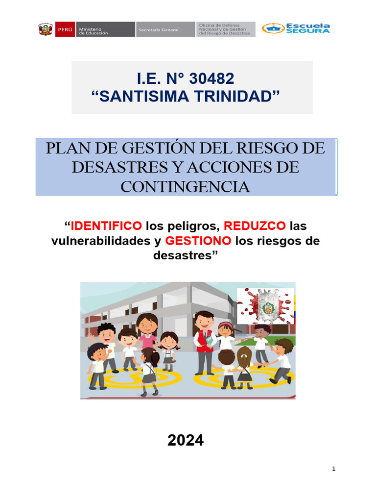 Plan de Gestión de Riesgo 2024 | PDF | Radiación | Riesgo