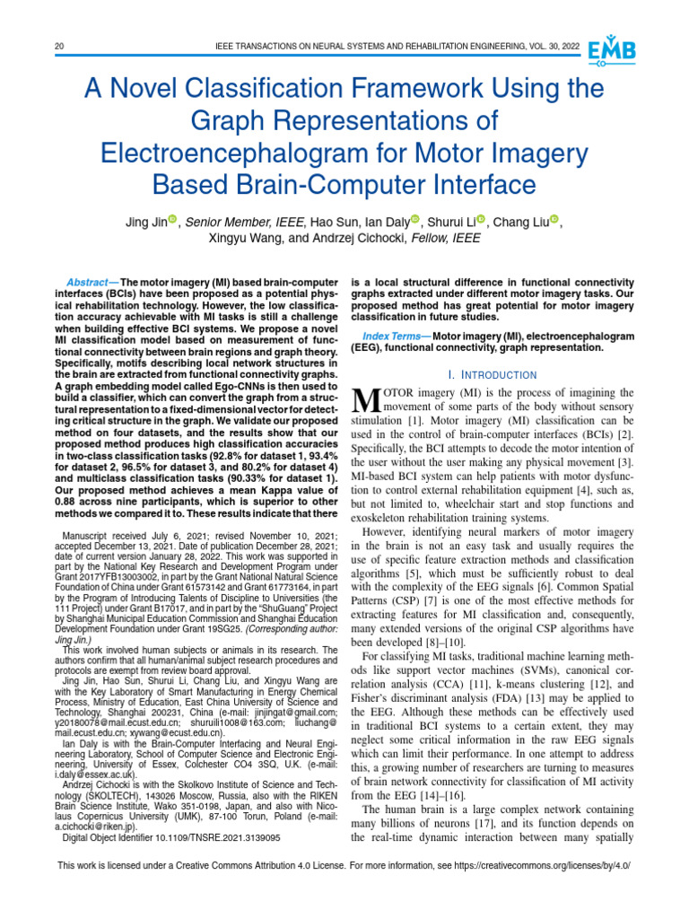 A Novel Classification Framework Using The Graph Representations of Electroencephalogram For ...