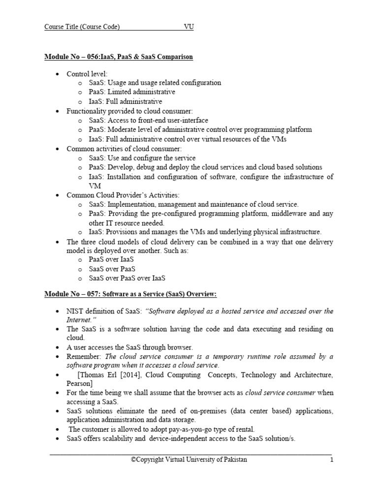 Booklet of Handouts - Cloud Computing | Download Free PDF | Cloud Computing | Platform As A Service