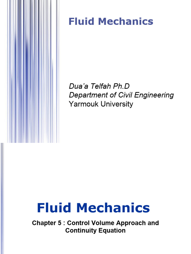 Chapter 5 Fluid Mechanics | Download Free PDF | Fluid Dynamics | Discharge (Hydrology)