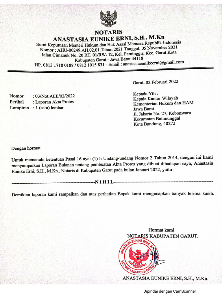Laporan Akta Notaris | PDF