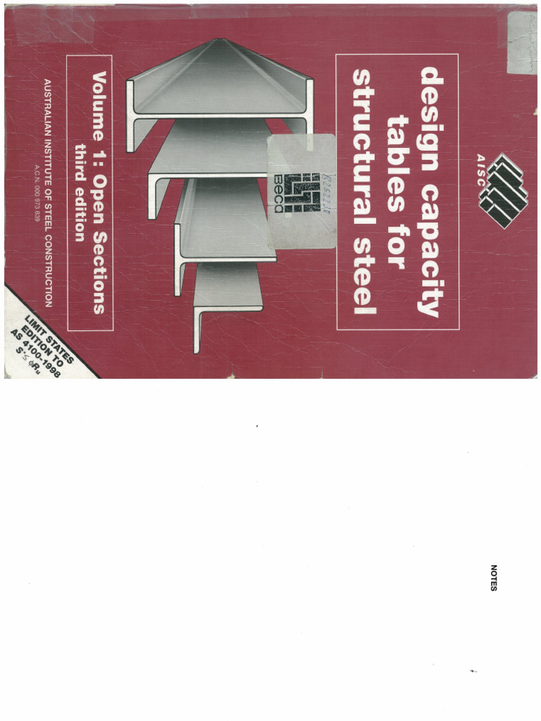 AISC - Structural Steel Design Table - Volume 1 | PDF