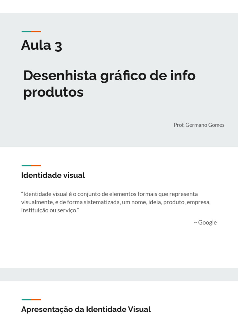 Aula 3 - Identidade Visual | PDF | Marca | Gestão de marcas