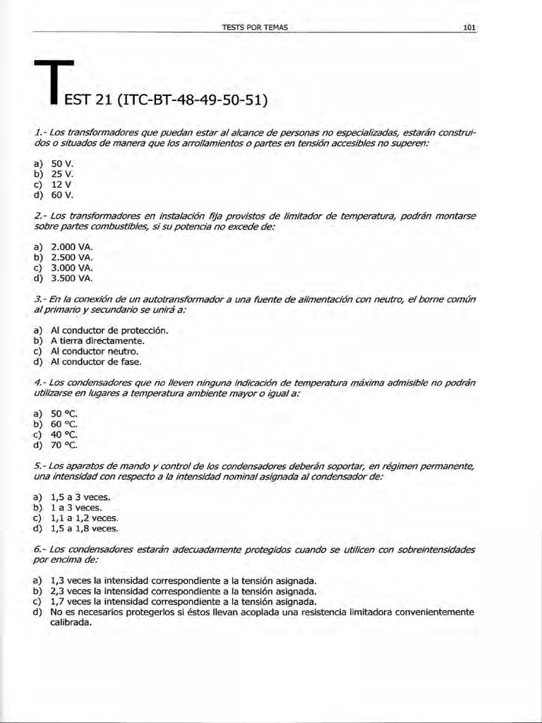 itc bt 48 49 50 51 | PDF | Corriente eléctrica | Transformador