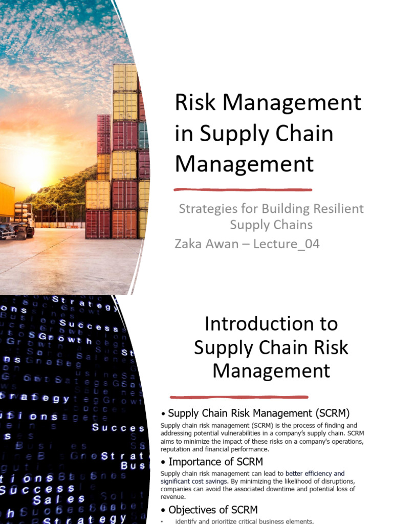 Risk_Management_in_SUPPLY CHAIN MANAGEMENT | PDF | Supply Chain | Risk ...