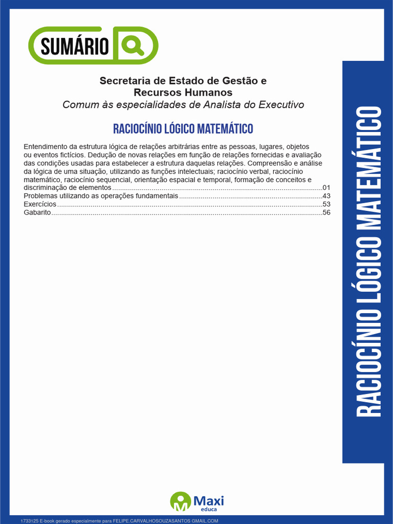 02 Raciocinio Logico Matematico | PDF | Argumento | Lógica matemática