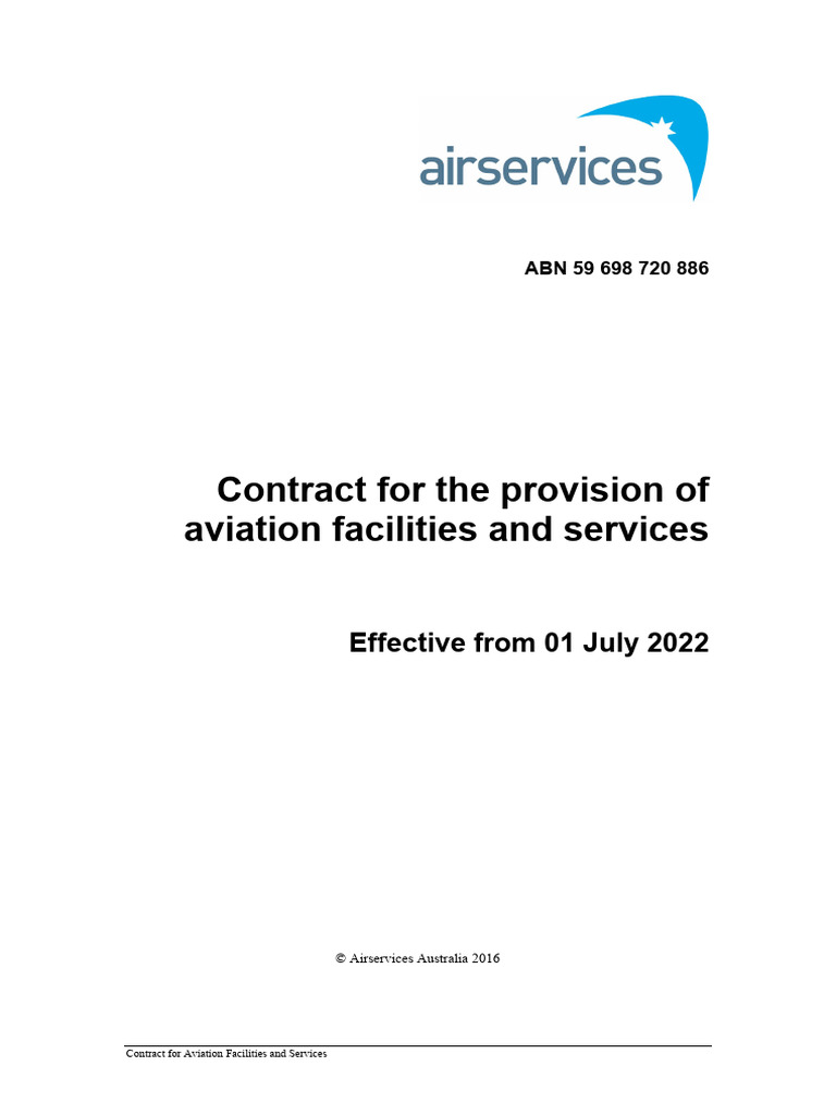 Contract For Aviation Facilities and Services | PDF | Value Added Tax ...