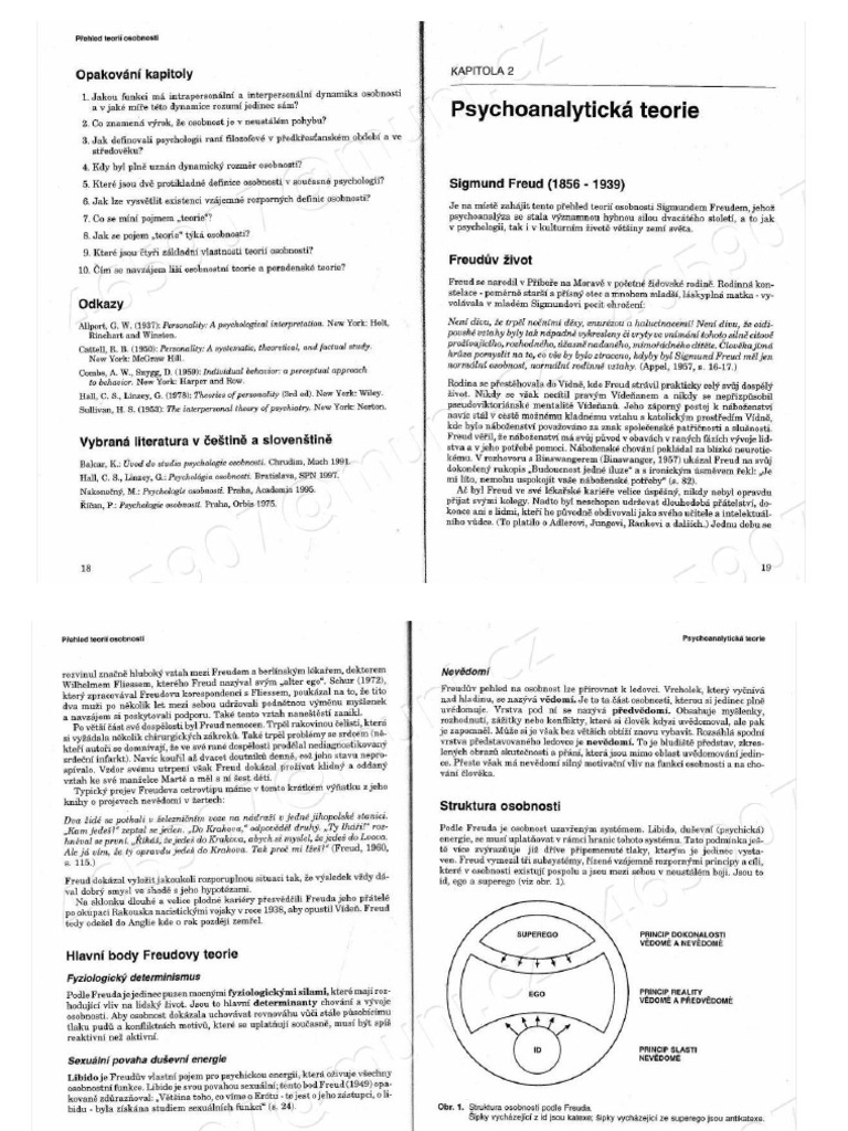 Kapitola 2 - Psychoanalytická Teorie Sigmund Freud | PDF