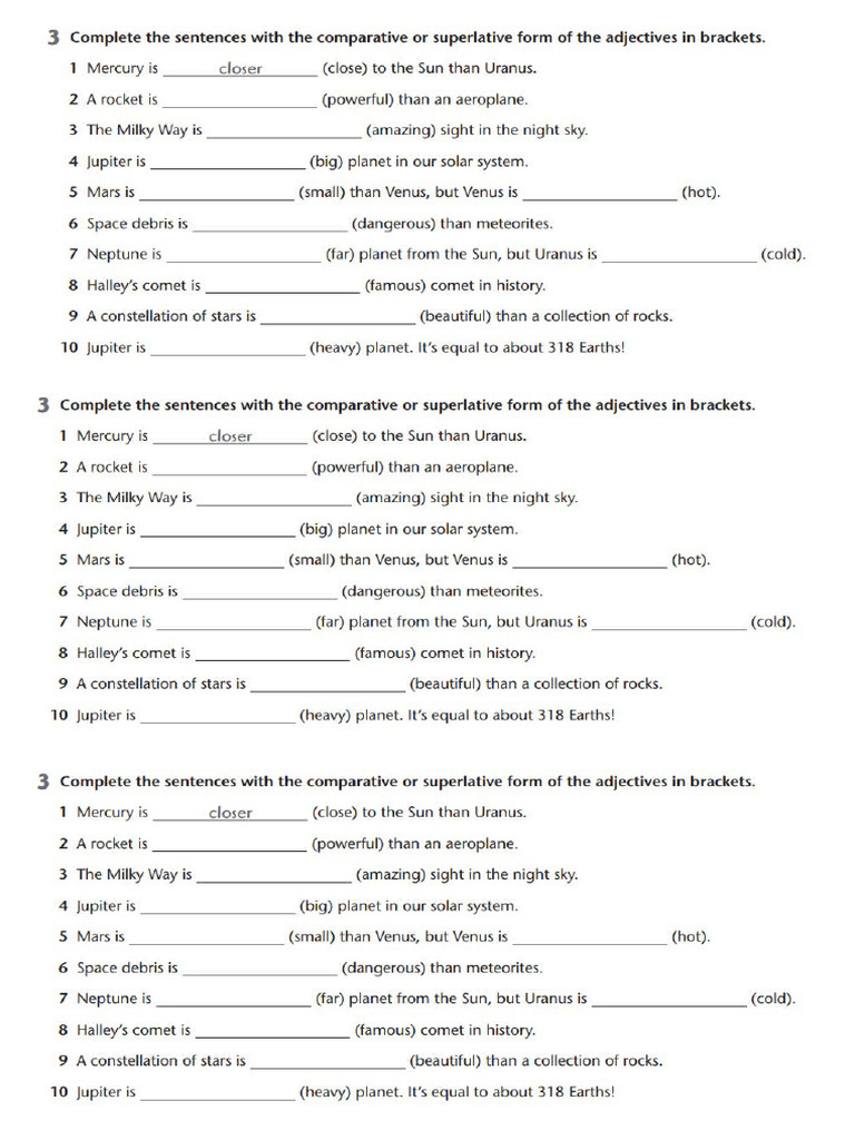 Comparatives + Superlatives | PDF