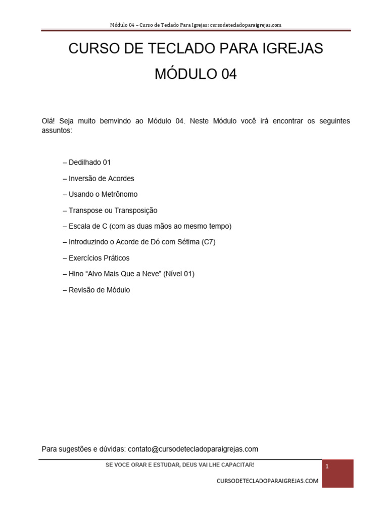 Módulo 04 - Apostila | PDF | Acorde (música) | Musicologia