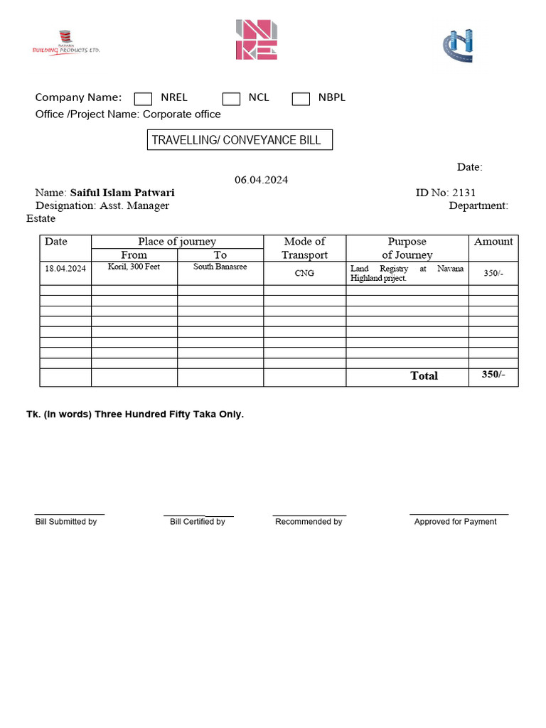 Travelling All Bill Pad 2021 | PDF | Natural Resources Law | Law And ...