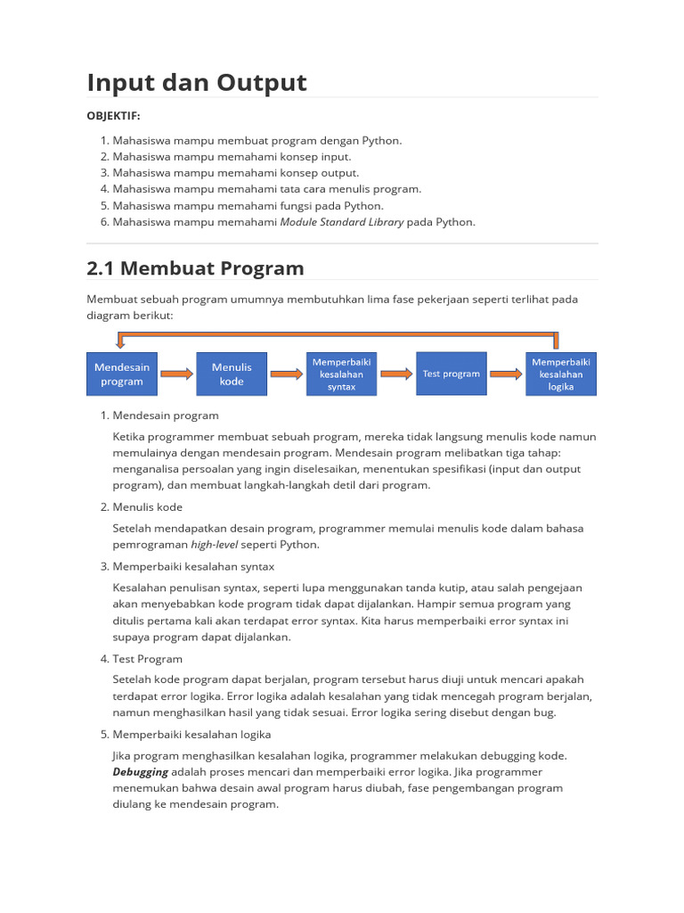 MT BAB 2. Input Dan Output | PDF