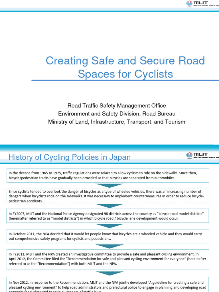 Safe Cycling Infrastructure in Japan | PDF | Traffic | Road