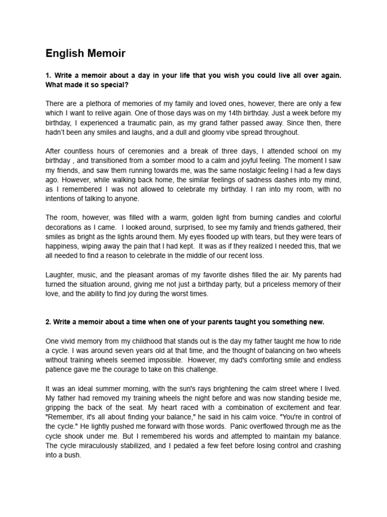 English Memoirs | PDF