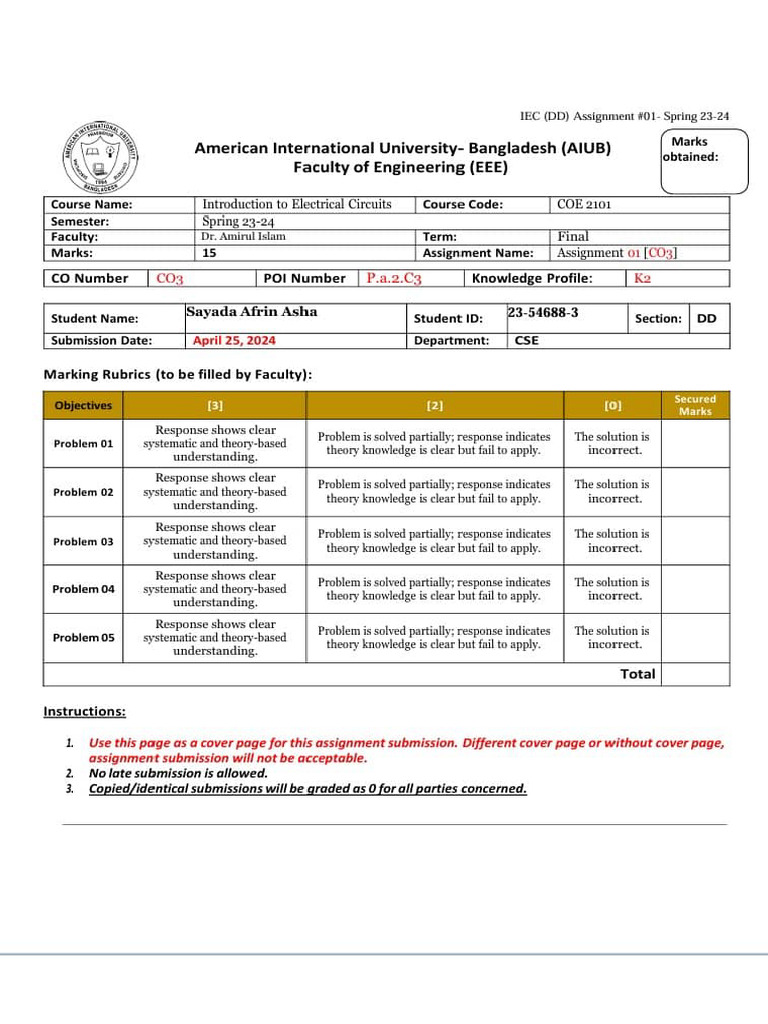 Final Assignment IEC DD | PDF