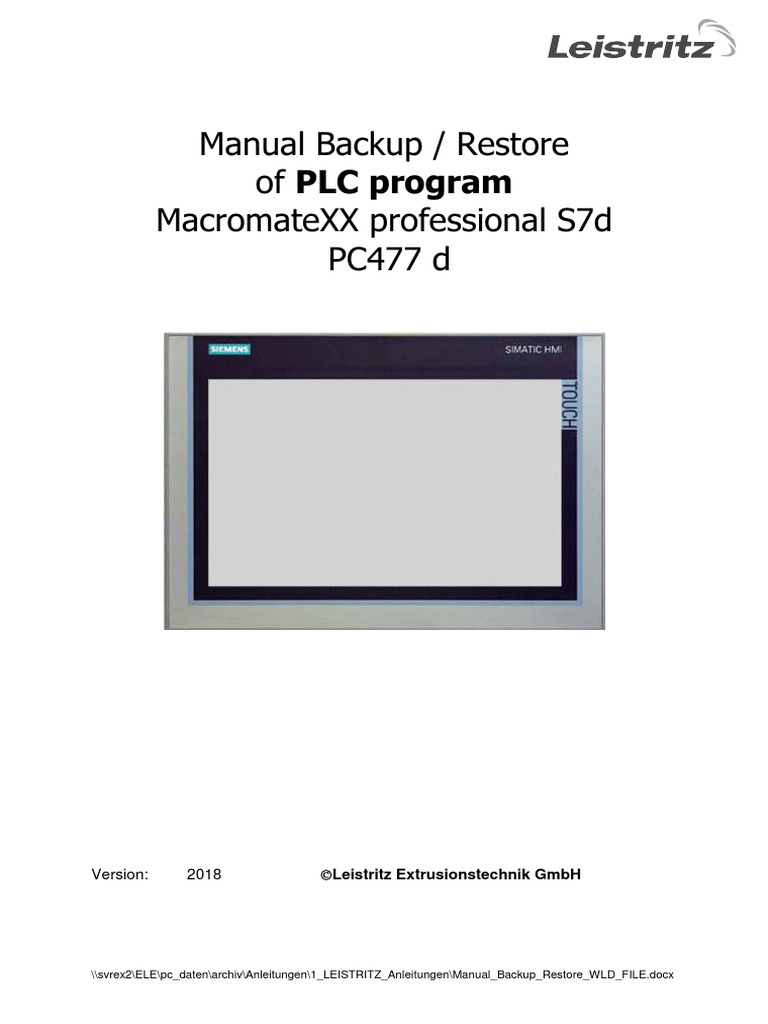 Manual Backup Restore WLD FILE | PDF | Backup | Computer Engineering