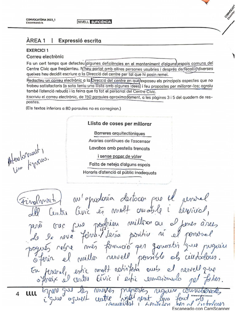 Examen Ramon Llull Conv 1 - 2023 | PDF