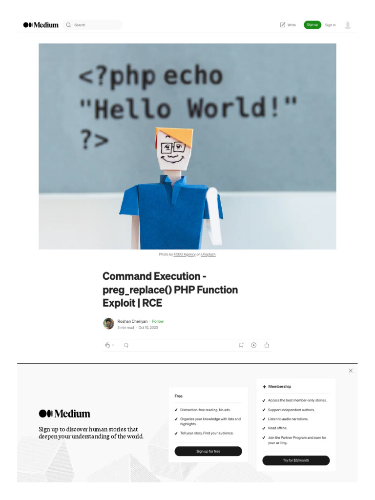 Captainnoob Medium Com Command Execution Preg Replace Php Function Exploit 62d6f746bda4 Pdf 