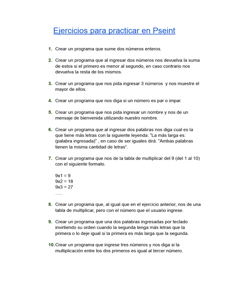 Practica Pseint | PDF