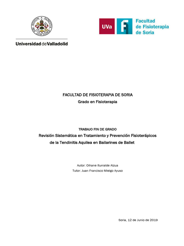 TFG o 1695 | PDF | Tendón | Sistema musculoesquelético