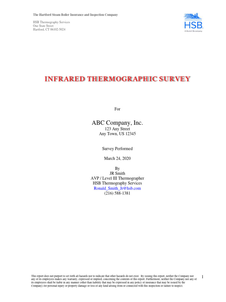 2019-HSB-IR-Thermography-Sample-Report | PDF | Thermography | Insurance