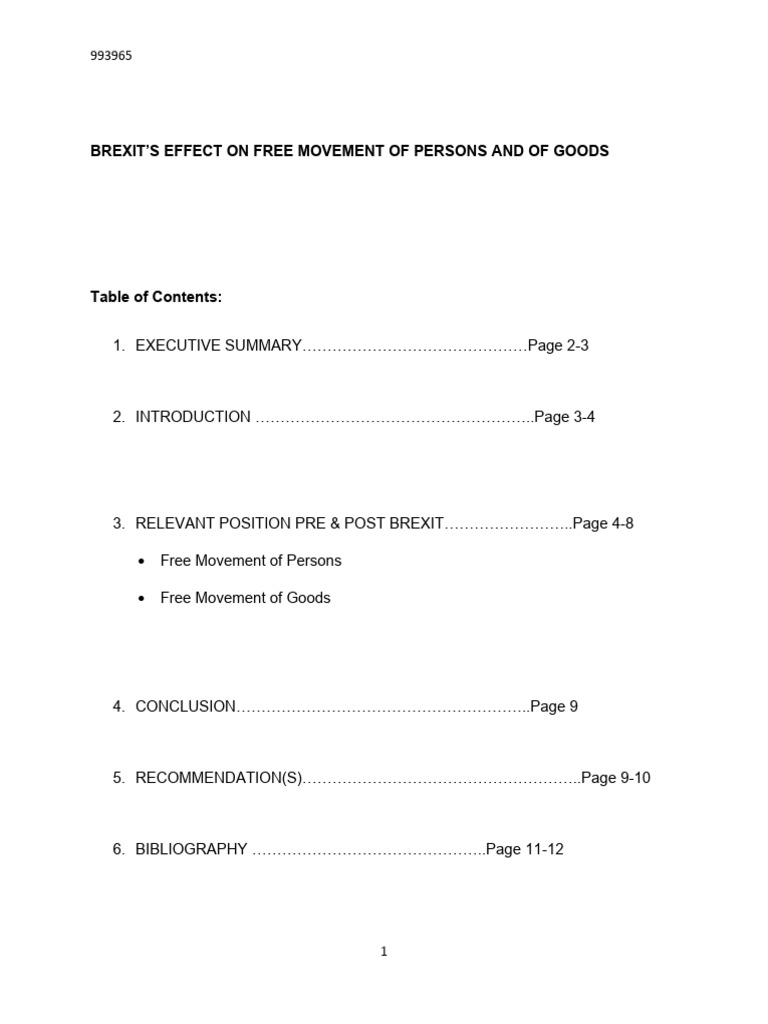 Amna EU Assignment Revised | PDF | Brexit | European Union