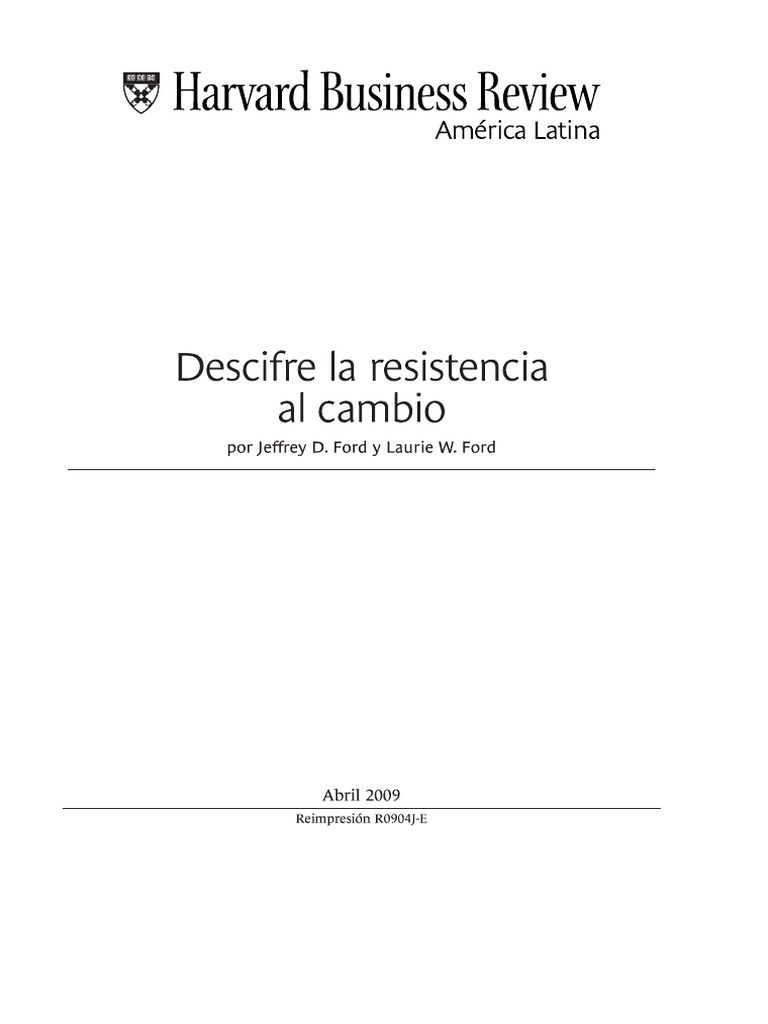 Descifre La Resistencia Al Cambio | PDF