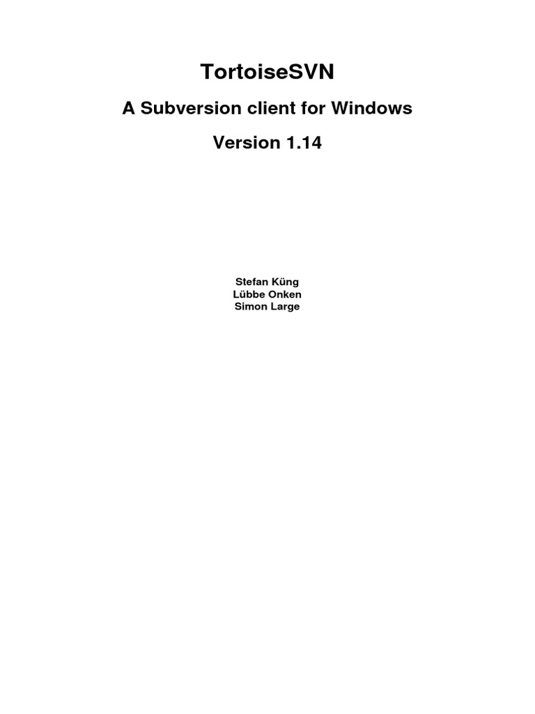 TortoiseSVN-1 14 6-En | PDF | Version Control | Computing