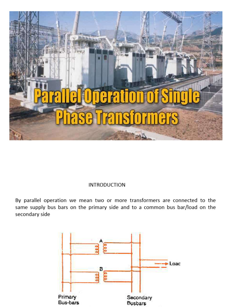 Paralleloperationoftransformer 200326231126 | PDF | Transformer ...