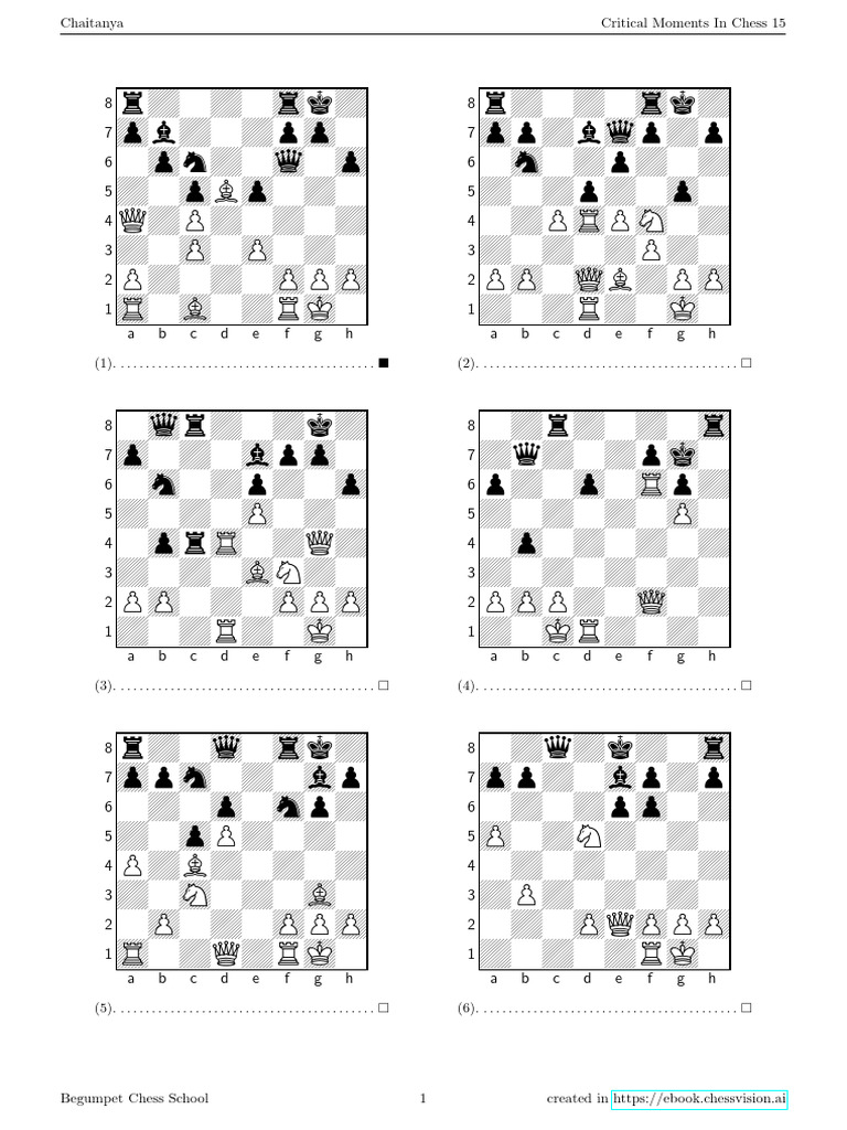 Critical Chess Moments Analysis | PDF