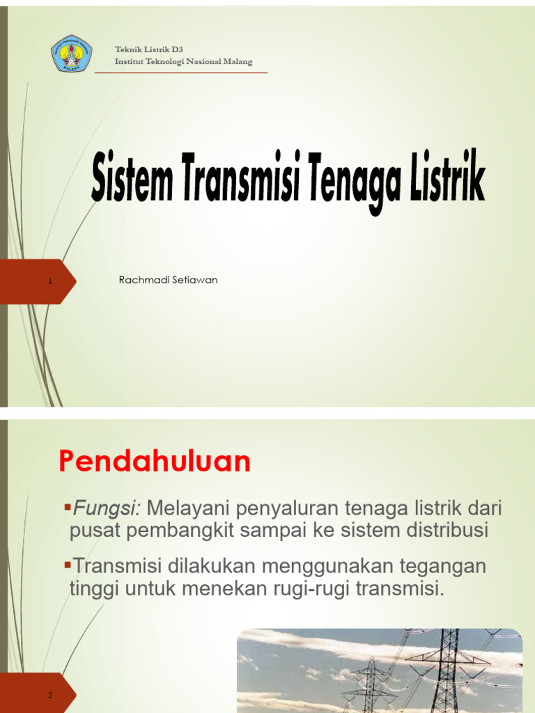 Fungsi dan Komponen Saluran Transmisi | PDF