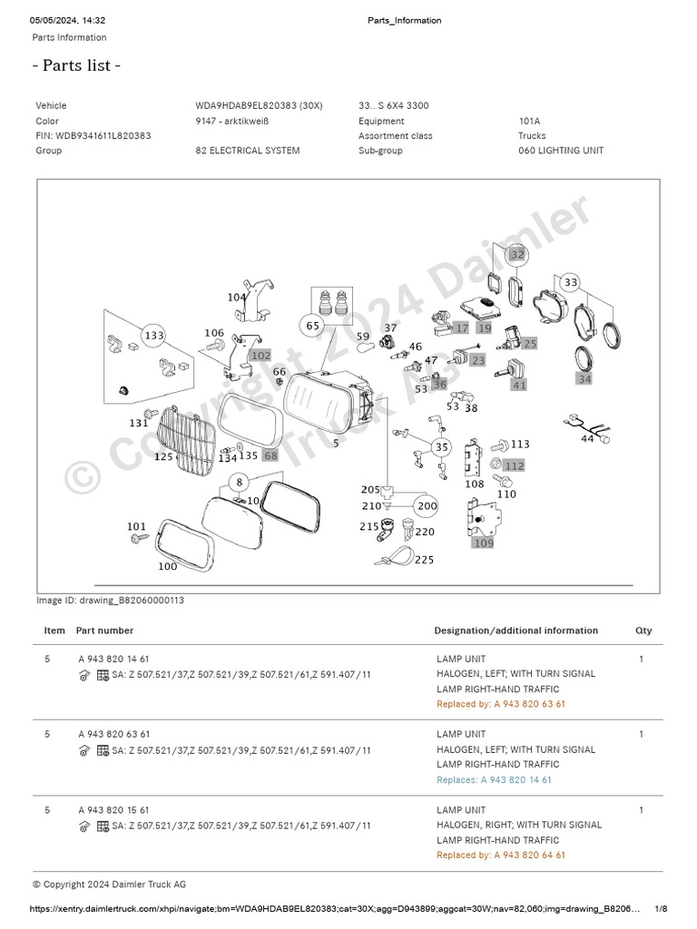Parts - Information Head Lights | PDF | Electrical Connector | Lighting