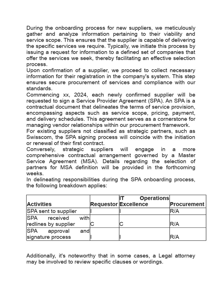 Onboarding Process and SOW | PDF | Procurement | Business