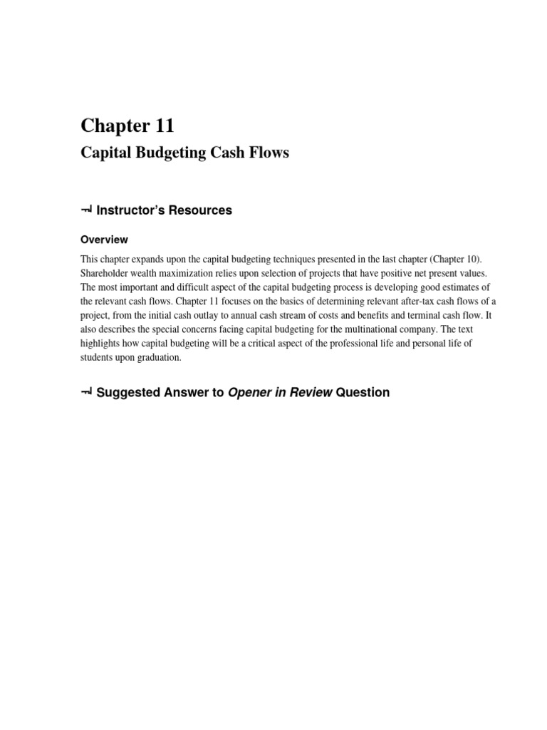 Toaz - Info Chapter 11 PR | PDF | Book Value | Capital Budgeting