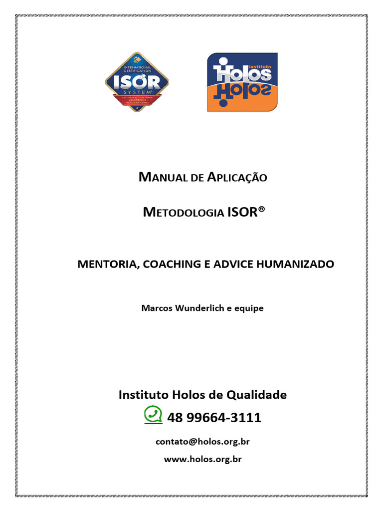 O Que É A Mentoria, Coaching e Ou Advice ISOR | PDF | Sociologia | Science