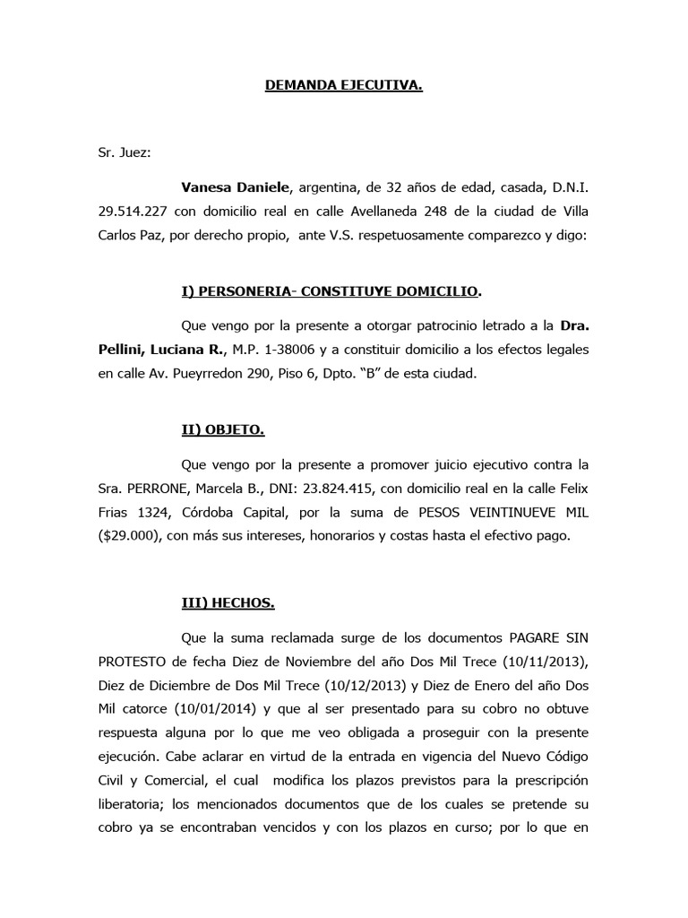 Demanda Ejecutiva Vic | PDF | Gobierno