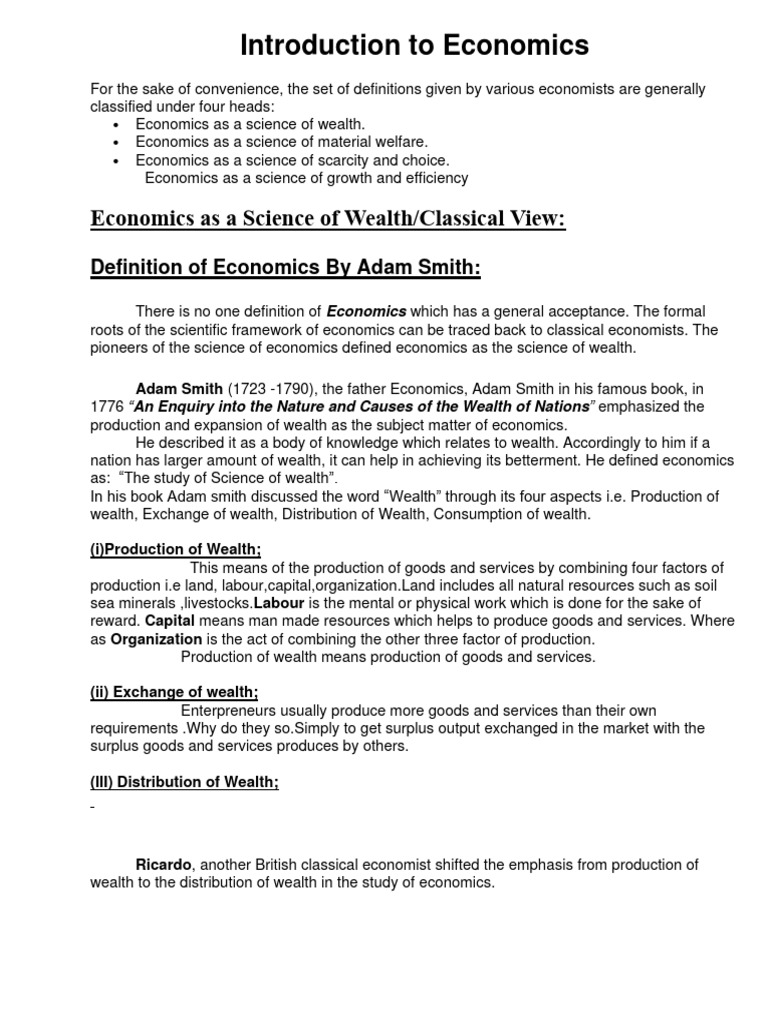 Overview of Economic Definitions and Theories | PDF | Macroeconomics ...