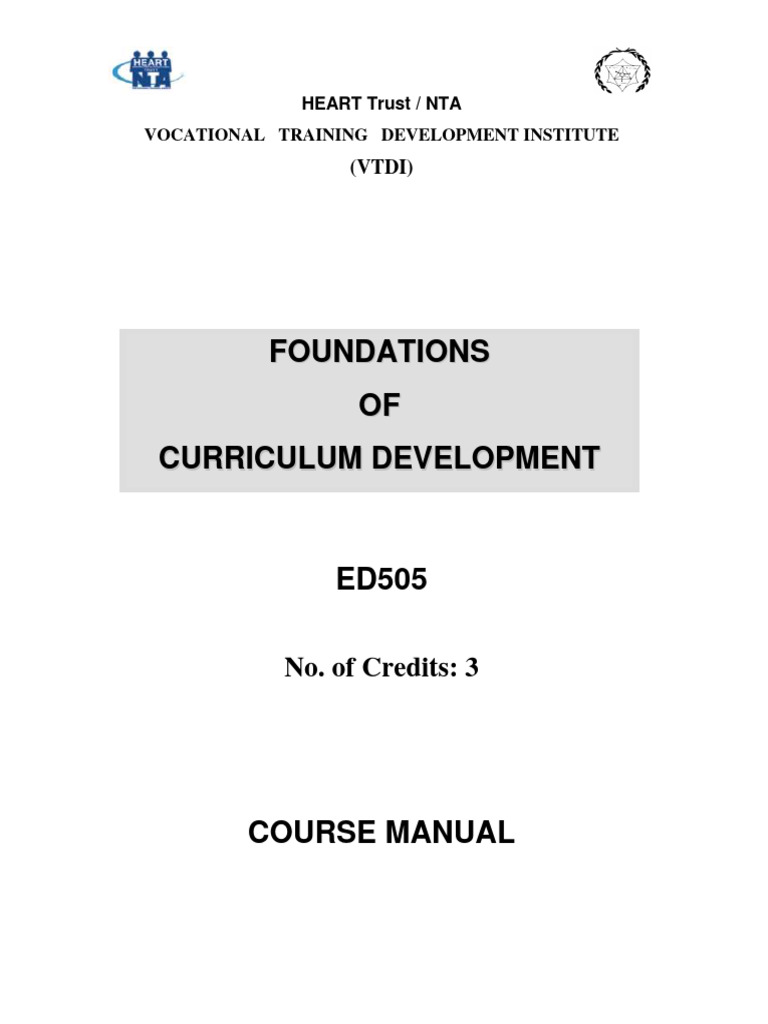 Heart Trust Nta Ed505 | PDF | Curriculum | Teachers