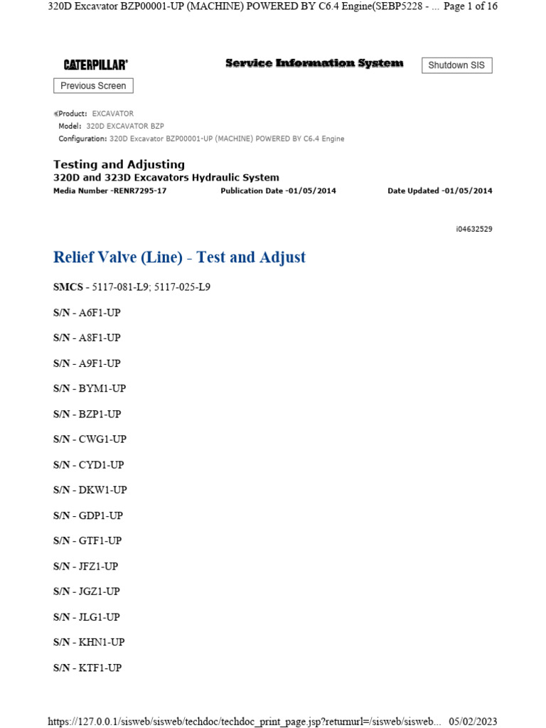 Relief Valve Lines Adjust | Download Free PDF | Pressure | Pressure ...