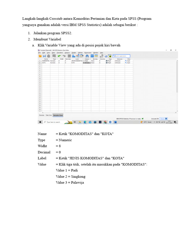 Analisis Crosstab SPSS Pertanian | PDF