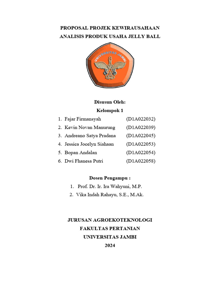 Proposal Kel 1 Jelly Balldocx | PDF