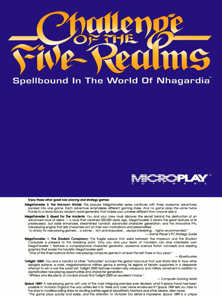 Challenge of the Five Realms - Manual | PDF
