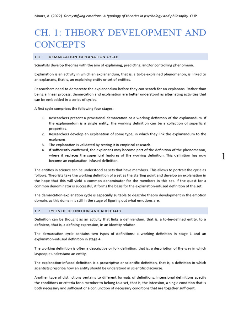 Agnes Moors - Demystifying Emotions, CH 01 | PDF | Definition | Perception