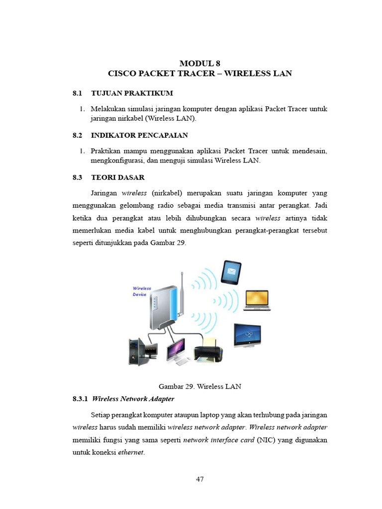Modul 8 - Cisco Packet Tracer - Wireless LAN | PDF | Komputer