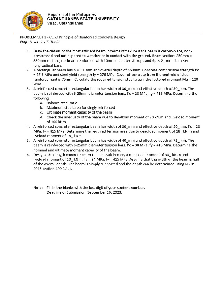 Problem Set 1 - PRCD | PDF